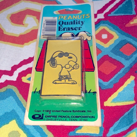 Office | Vintage Peanuts Quality Snoopy Eraser Empire Pencil Corp 1958 ...